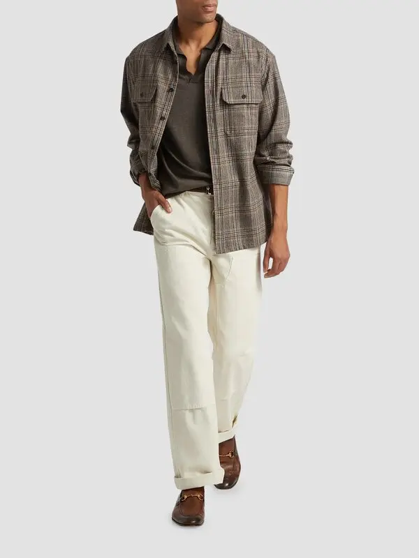 NILI LOTAN Miller Cotton Workwear Pants