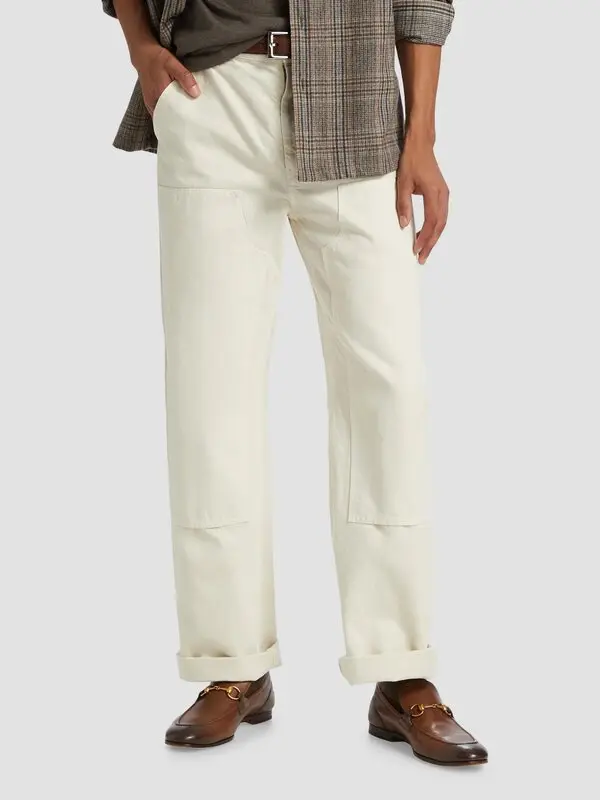 NILI LOTAN Miller Cotton Workwear Pants