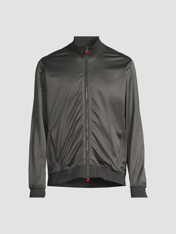 Kiton Shiny Jersey Swim Jacket - Grey