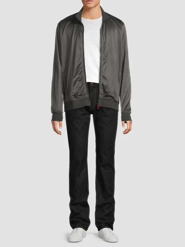 Kiton Shiny Jersey Swim Jacket - Grey