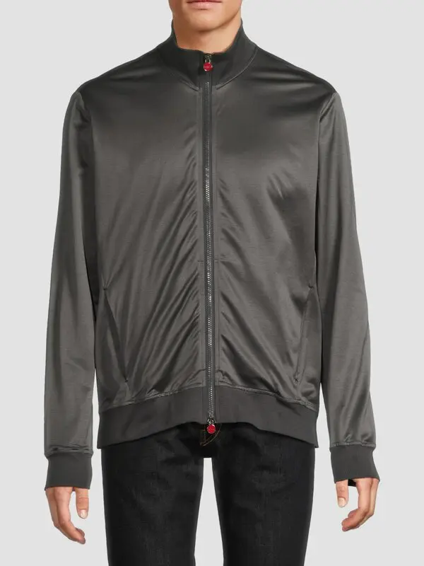 Kiton Shiny Jersey Swim Jacket - Grey