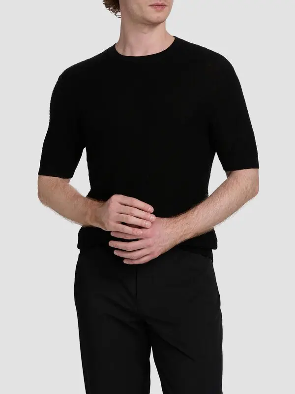 Emporio Armani Chain Stitch Wool T-shirt