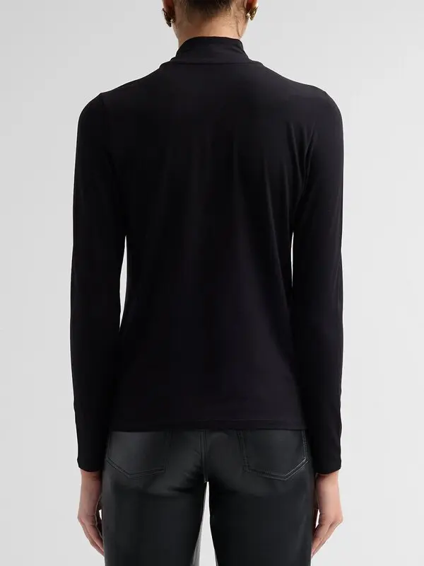 Majestic Filatures Soft Touch Long-sleeve Twist-neck Top
