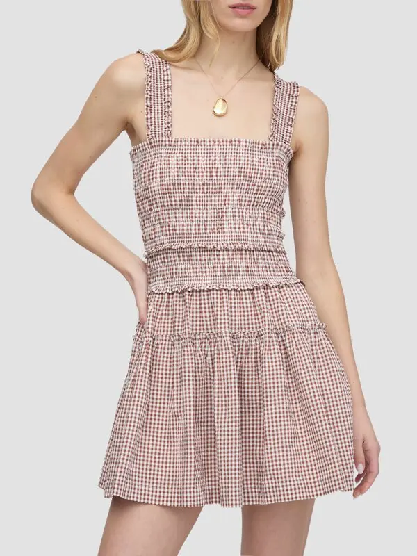 Hill House Home The Azalea Mini Nap Dress - Cognac Gingham