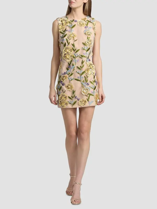 MILLY Ivette Sequin-embroidered Minidress