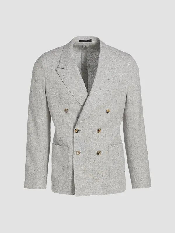 Paul Smith Linen-silk-wool Double-breasted Blazer