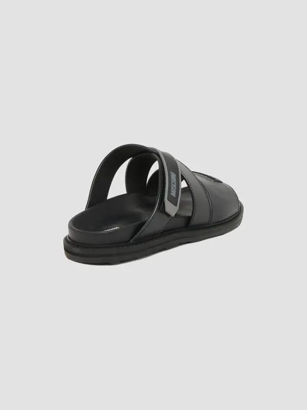 Moschino Leather Open-toe Mules