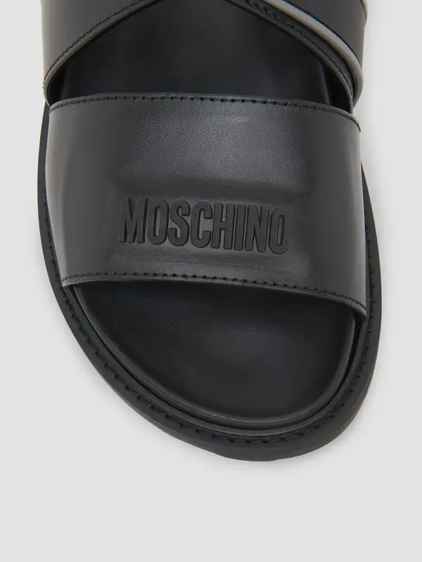 Moschino Leather Open-toe Mules