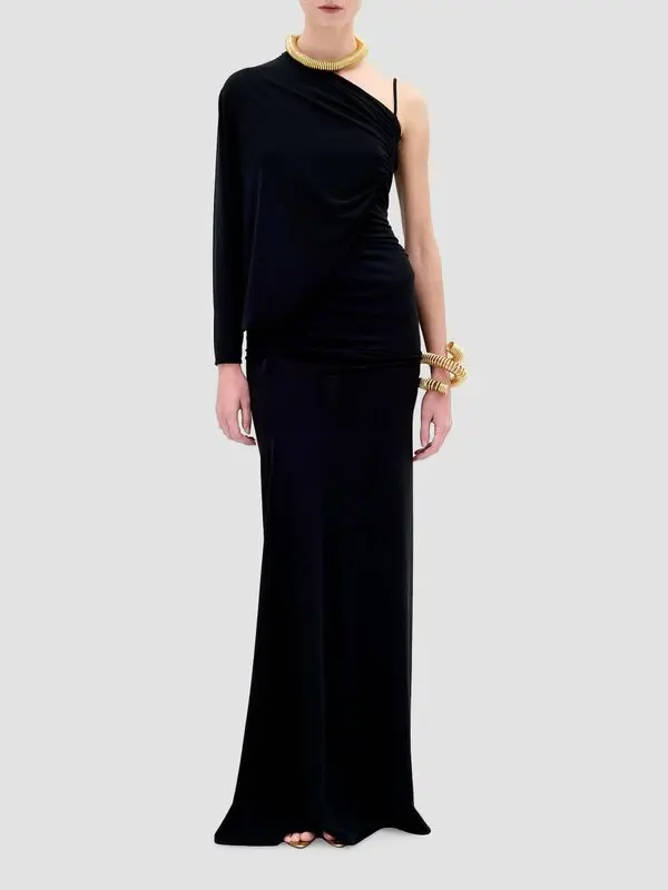Silvia Tcherassi Shiri Jersey One-shoulder Gown
