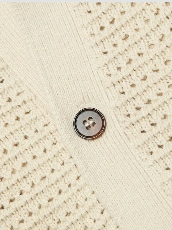 REPRESENT Pico Open-knit Cotton-blend Shirt
