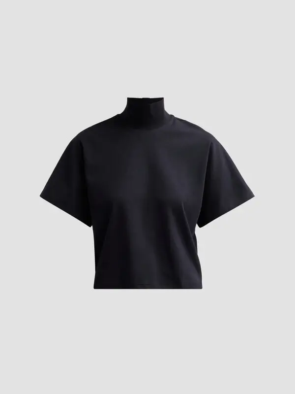 Majestic Filatures Supima Cotton Mock Turtleneck Top