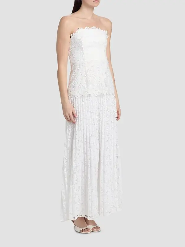 MILLY Norelle Lace Strapless Maxi Dress