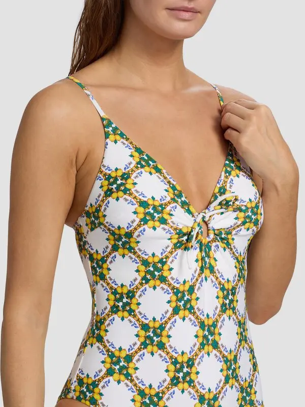 MILLY Lemon Tile Ring One-piece Swimsuit