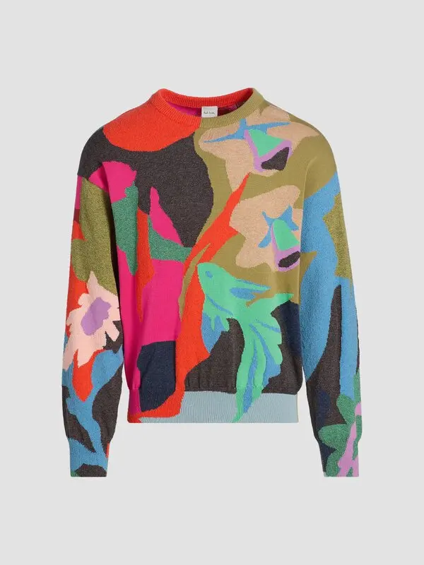Paul Smith Fish Cotton-nylon Crewneck Sweater
