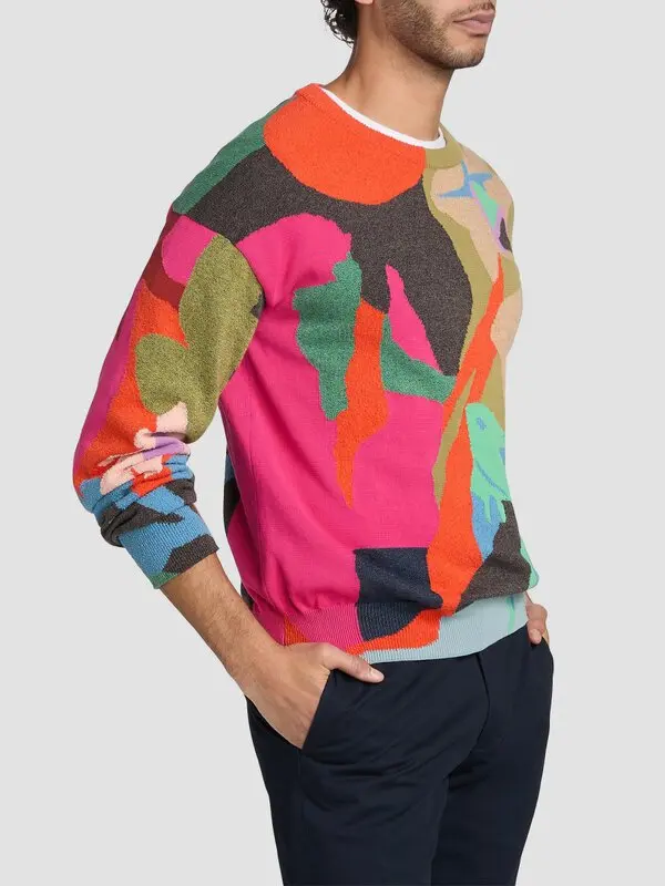 Paul Smith Fish Cotton-nylon Crewneck Sweater