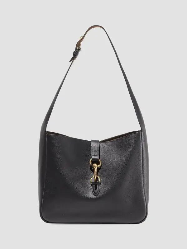 NILI LOTAN Anita Leather Shoulder Bag - Black