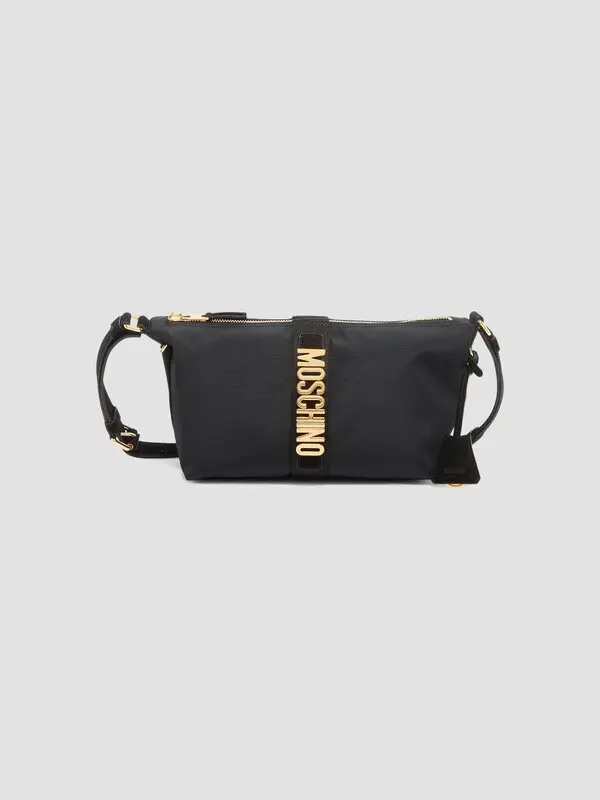 Moschino Logo Hardware Crossbody Bag - Black