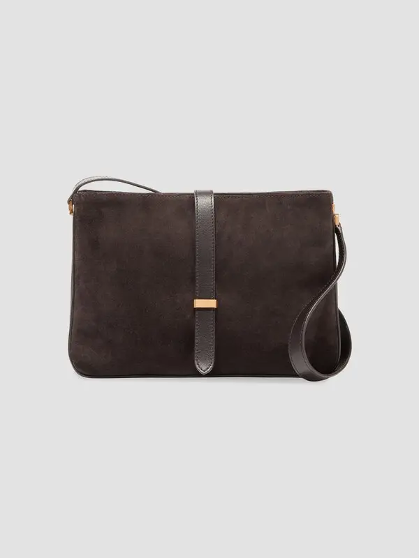 NILI LOTAN Jane Suede Shoulder Bag