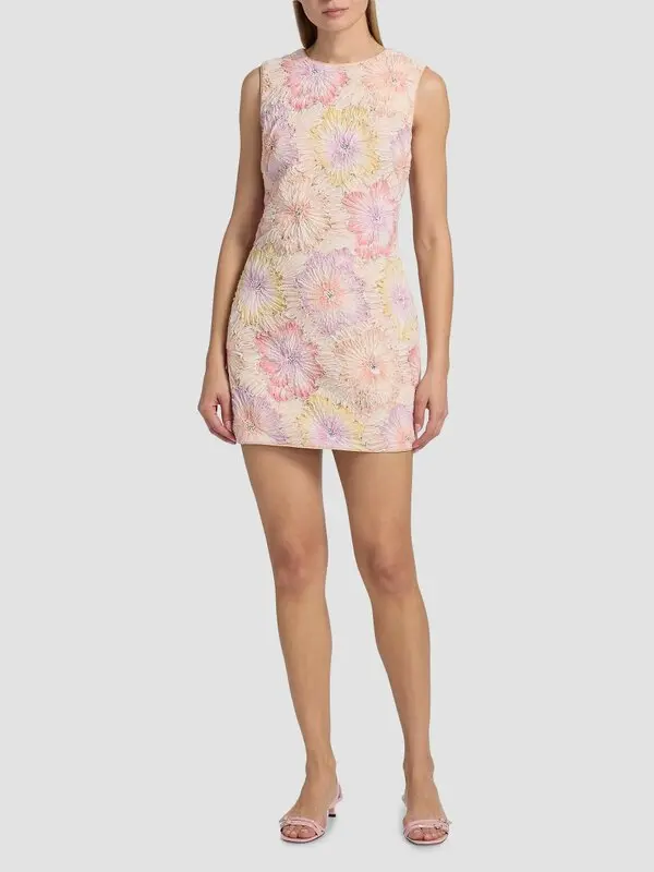 MILLY Ivette Floral Embroidered Minidress