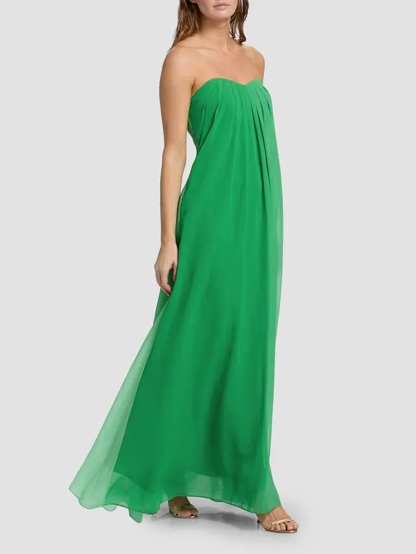 MILLY Sunset Stripe Strapless Maxi Dress