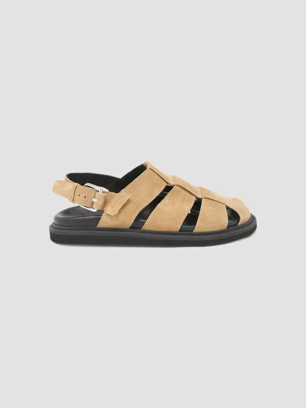 Moschino Suede Fisherman Sandals - Beige