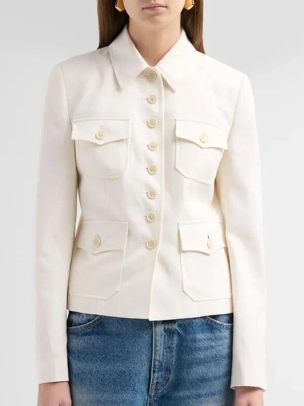 NILI LOTAN Jamison Wool Shirt Jacket