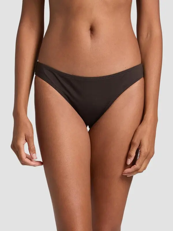 NILI LOTAN Stretch Low-rise Bikini Bottom - Espresso