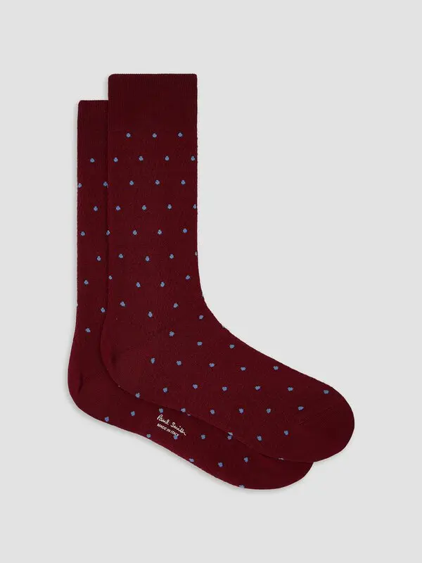 Paul Smith 2-pack Naveen Polka Dot Cotton-blend Crew Socks