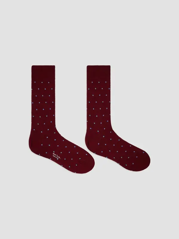 Paul Smith 2-pack Naveen Polka Dot Cotton-blend Crew Socks
