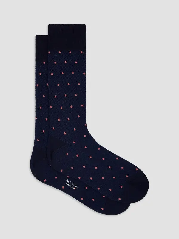Paul Smith 2-pack Naveen Polka Dot Cotton-blend Crew Socks