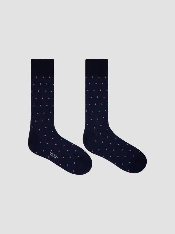 Paul Smith 2-pack Naveen Polka Dot Cotton-blend Crew Socks