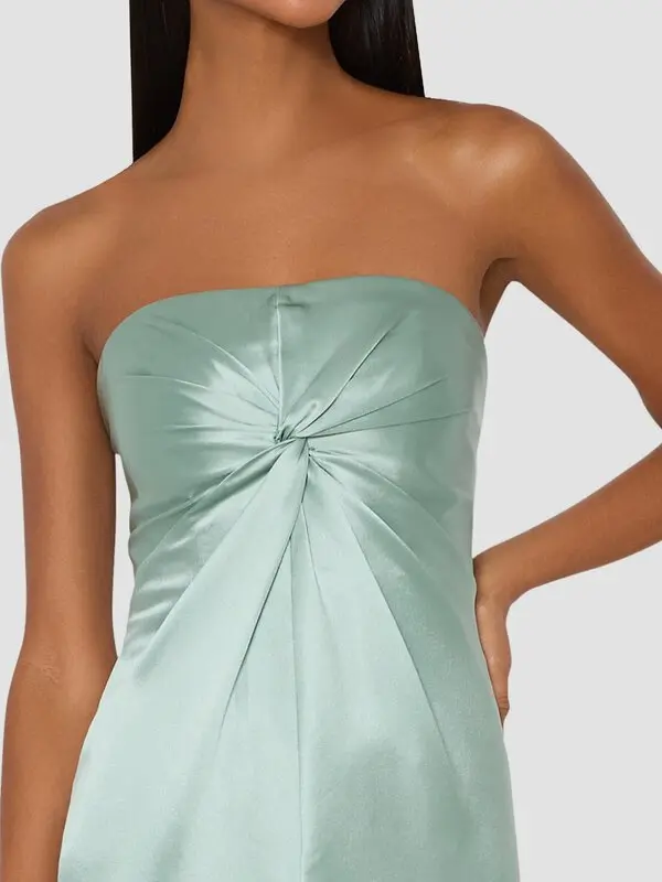 MILLY Michell Satin Strapless Maxi Dress