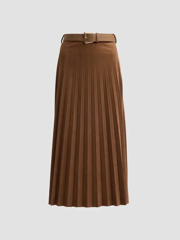 MILLY Nayla Pleated Midi Skirt