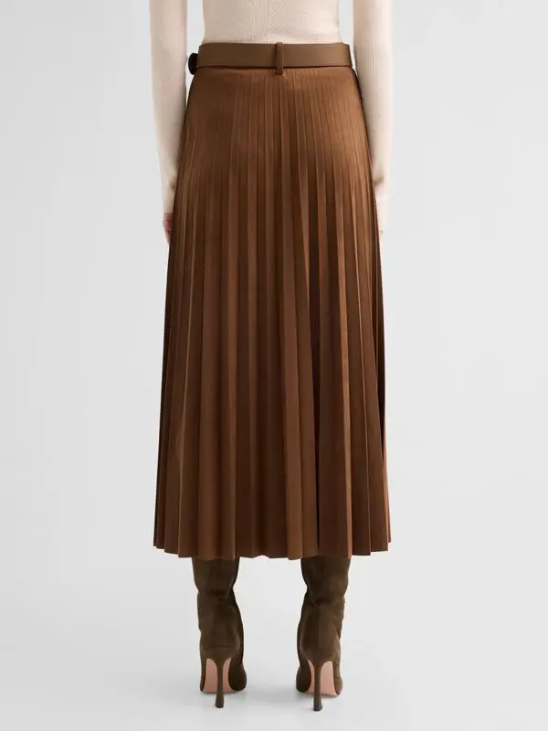 MILLY Nayla Pleated Midi Skirt