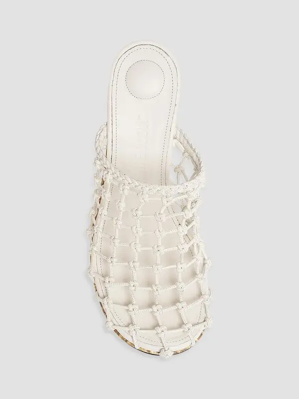 Jacquemus Les Doubles 100mm Snakeskin-print Wedge-heel Mules
