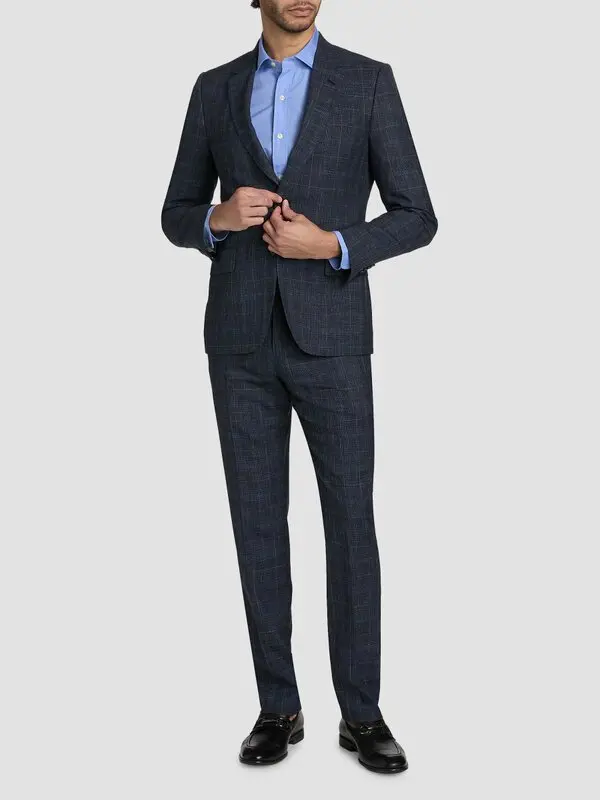 Paul Smith Soho-fit Tailored Wool-silk-linen Suit