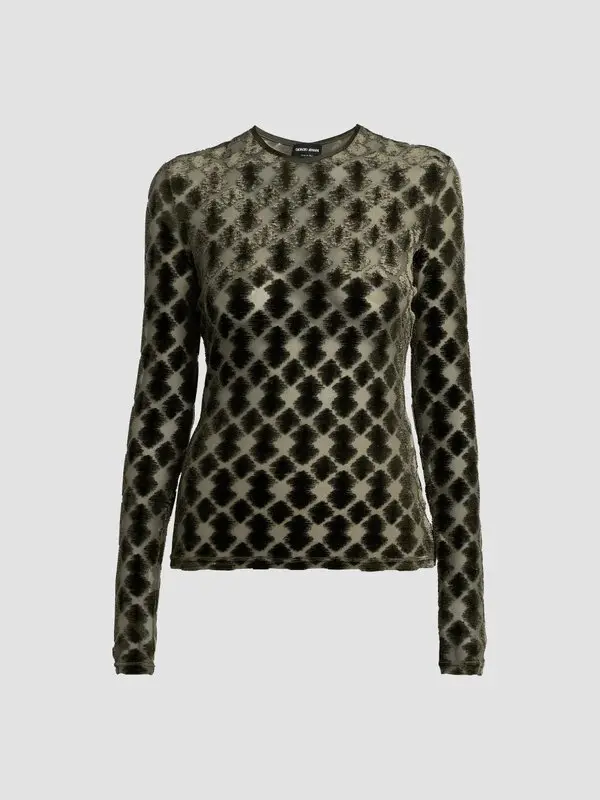 Giorgio Armani Geometric Jersey Top