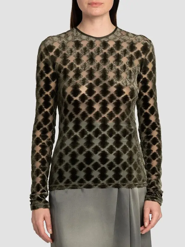 Giorgio Armani Geometric Jersey Top