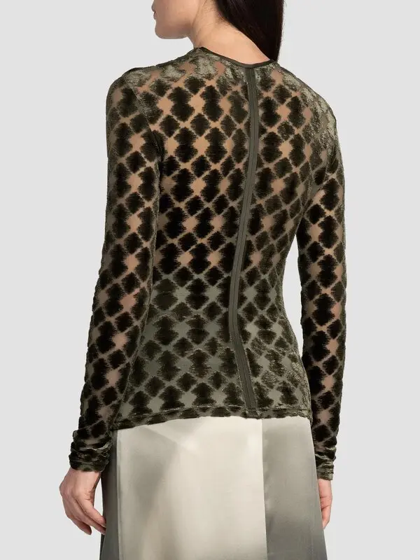 Giorgio Armani Geometric Jersey Top
