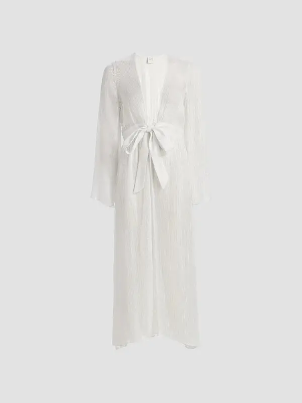 MILLY Vince Pinstriped Cover-up Robe