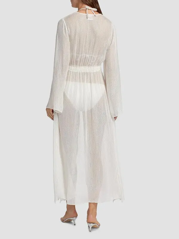 MILLY Vince Pinstriped Cover-up Robe