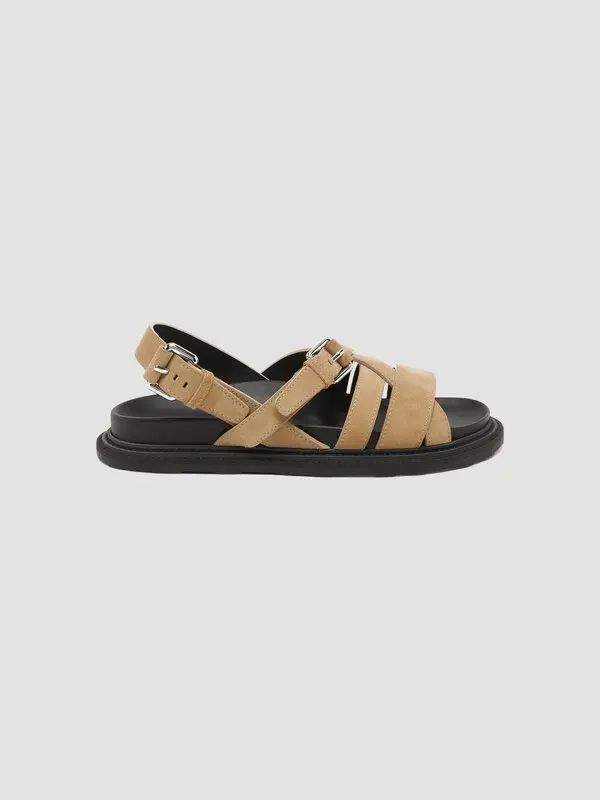 Moschino Suede Buckle Sandals