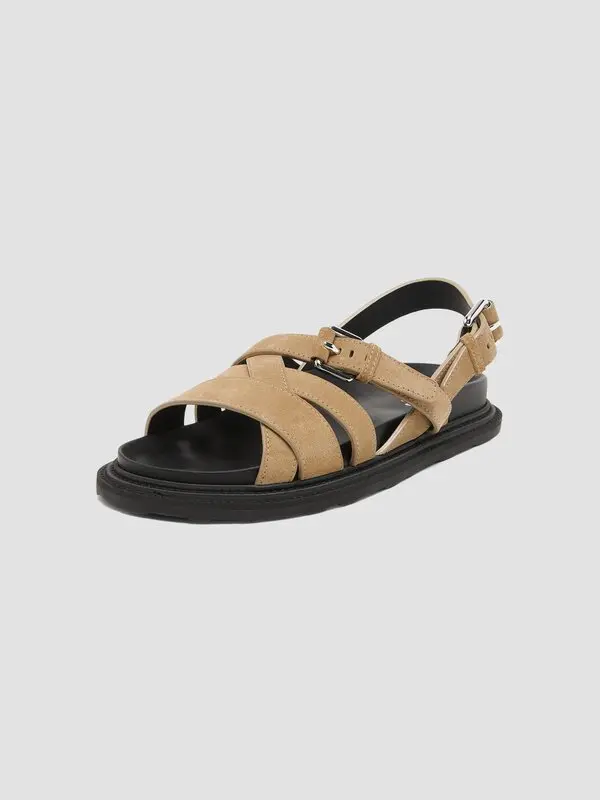 Moschino Suede Buckle Sandals