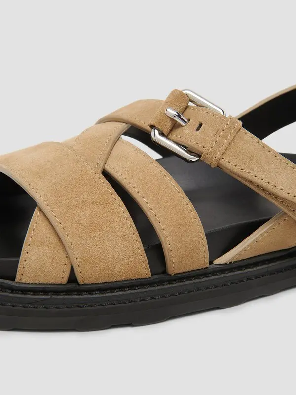 Moschino Suede Buckle Sandals
