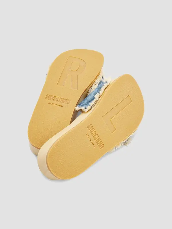 Moschino Logo Slide Sandals