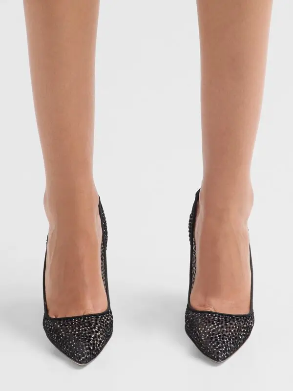 Manolo Blahnik Polka Dot Mesh Stiletto Pumps