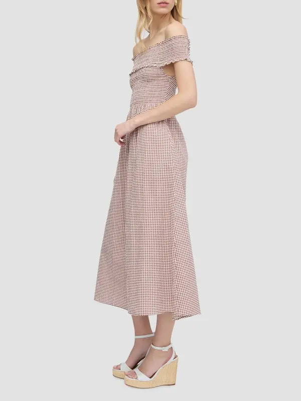 Hill House Home The Marguerite Nap Dress - Cognac Gingham