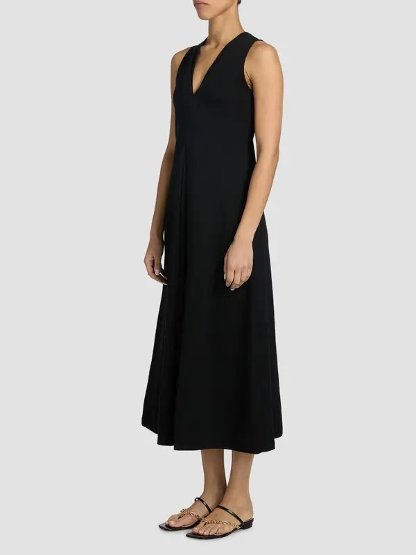 Majestic Filatures Cotton V-neck Sleeveless Dress