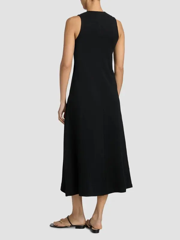 Majestic Filatures Cotton V-neck Sleeveless Dress