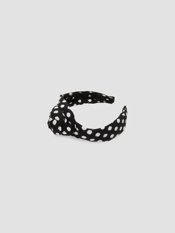 Lele Sadoughi Rosette Polka Dot Headband